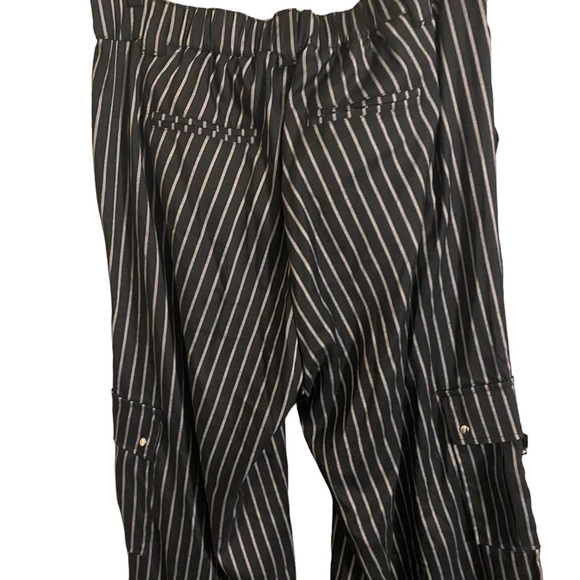 Hot Topic | Pants & Jumpsuits | Hot Topic Black Pinstripe Chain Wide ...
